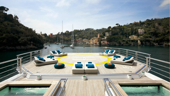 Top 5 Luxury Yacht helicopter decks | Luxury Yachts